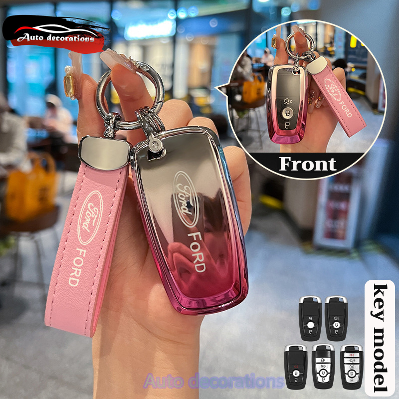 Ford car key case Transparent gradient key case suitable For Ford Next ...