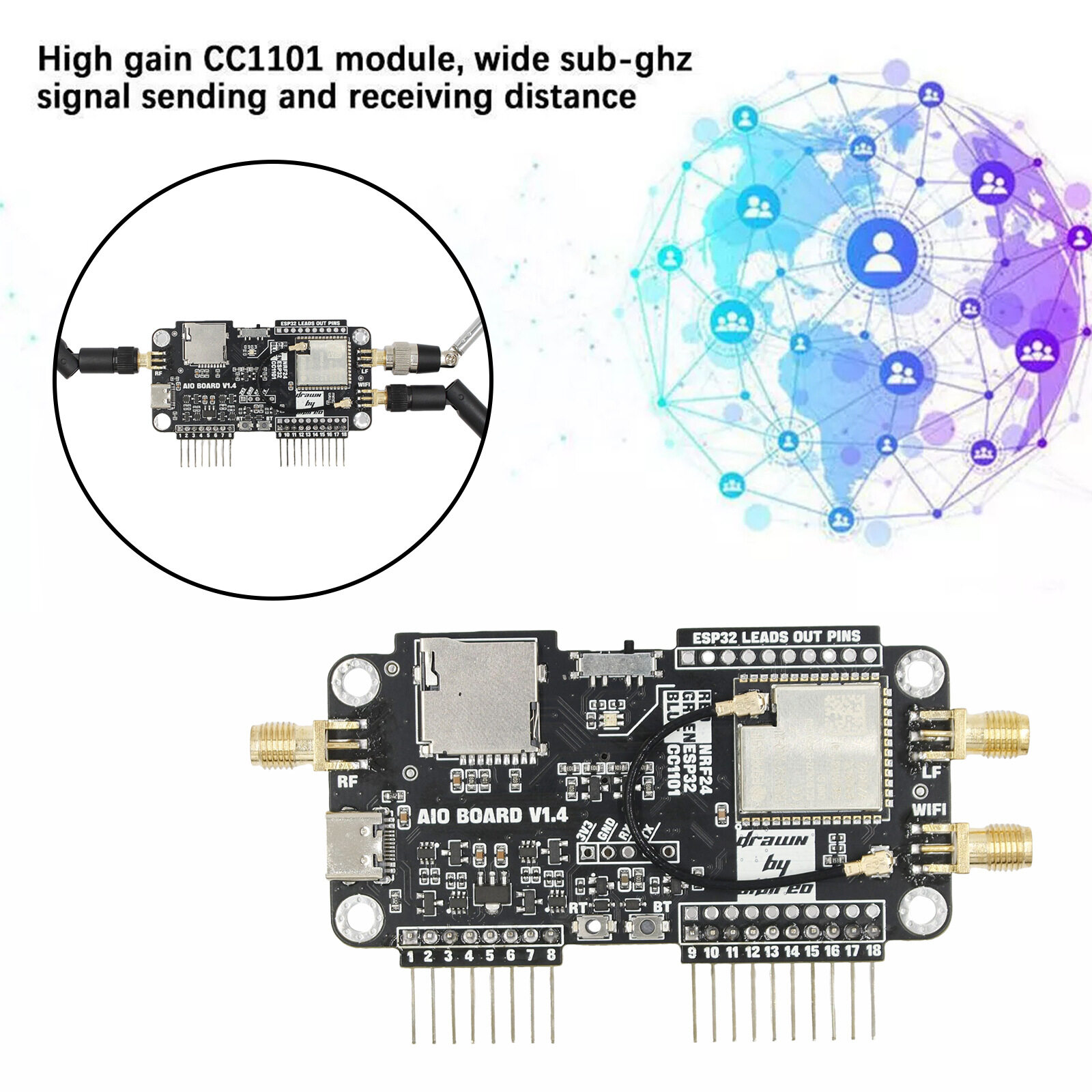 For Flipper Zero Multiboard Expansion Board 3 in 1 2.4G Module ...
