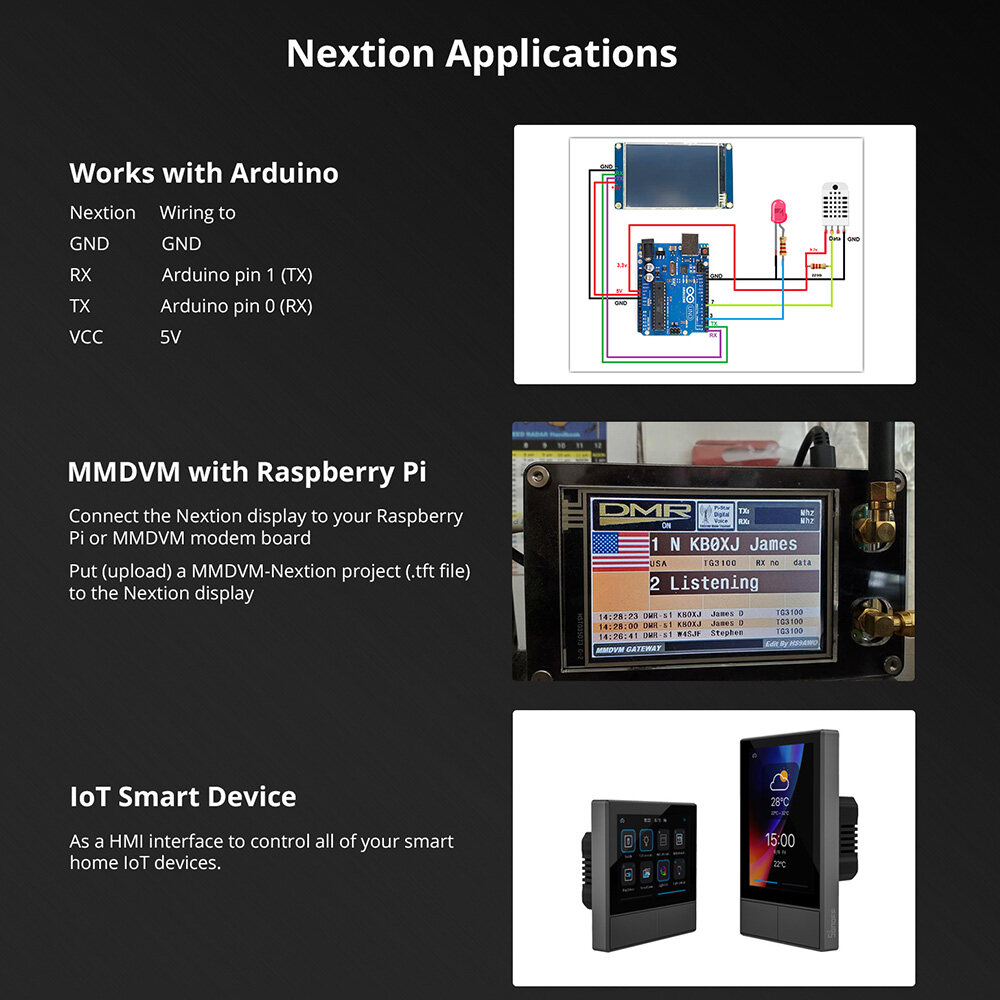 Nextion NX4832K035 3.5” Enhanced Series HMI Touch Display TFT Module ...