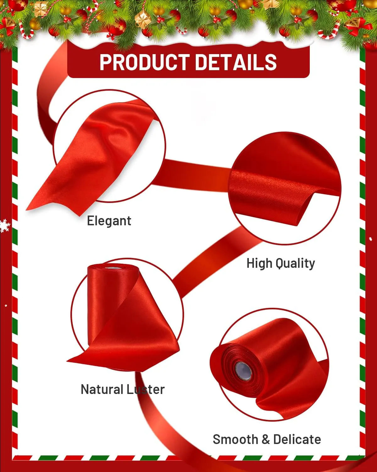 Satin Ribbon 4 Inch x 22 yd Wide Thick Ribbon for A Grand Opening ...