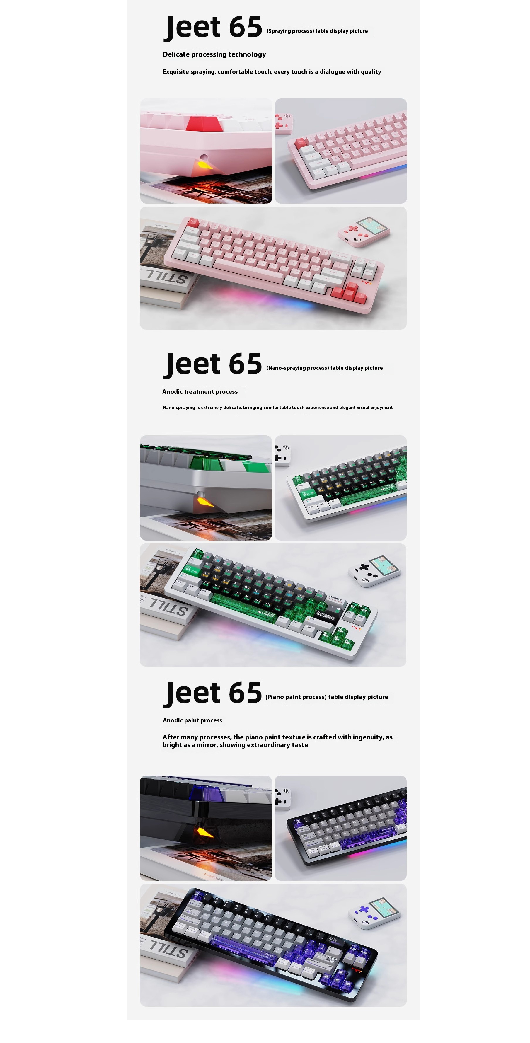 VTER JEET65 Wired Magnetic Mechanical Keyboard 65% Hot swappable RGB 0 ...