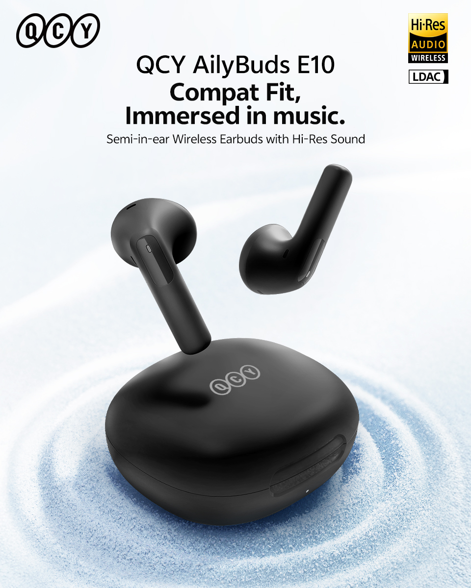 QCY T35 AilyBuds E10 Wireless Earphones Hi-Res Sound Bluetooth 5.4 Semi ...