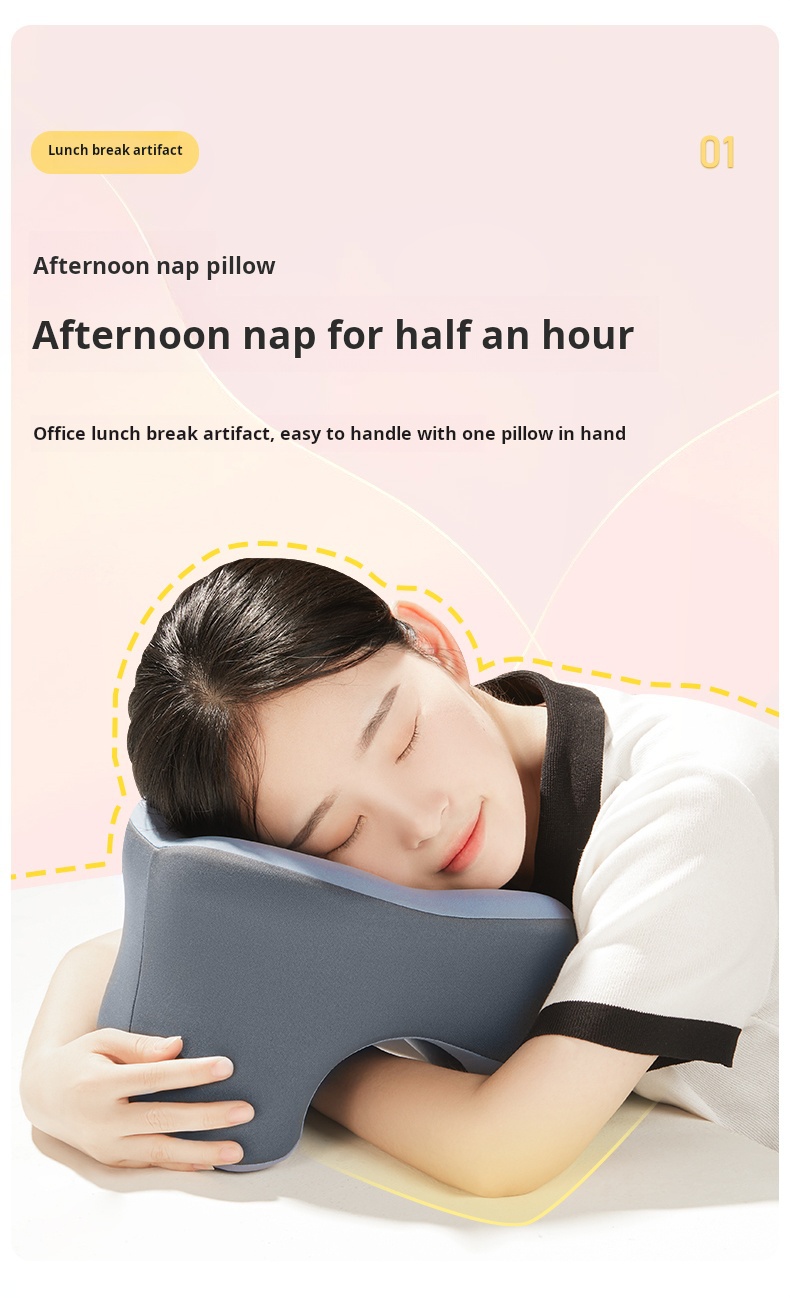 Nap Neck Pillow Ergonomic Nap Pillow for Office/Travel U-shaped Lunch ...