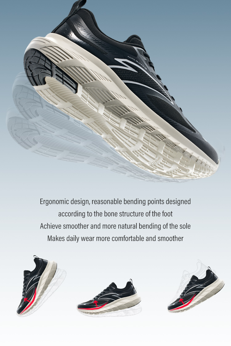 ANTA Men Yun Road Running Shoes Lightweight Durability Comfortable Soft ...