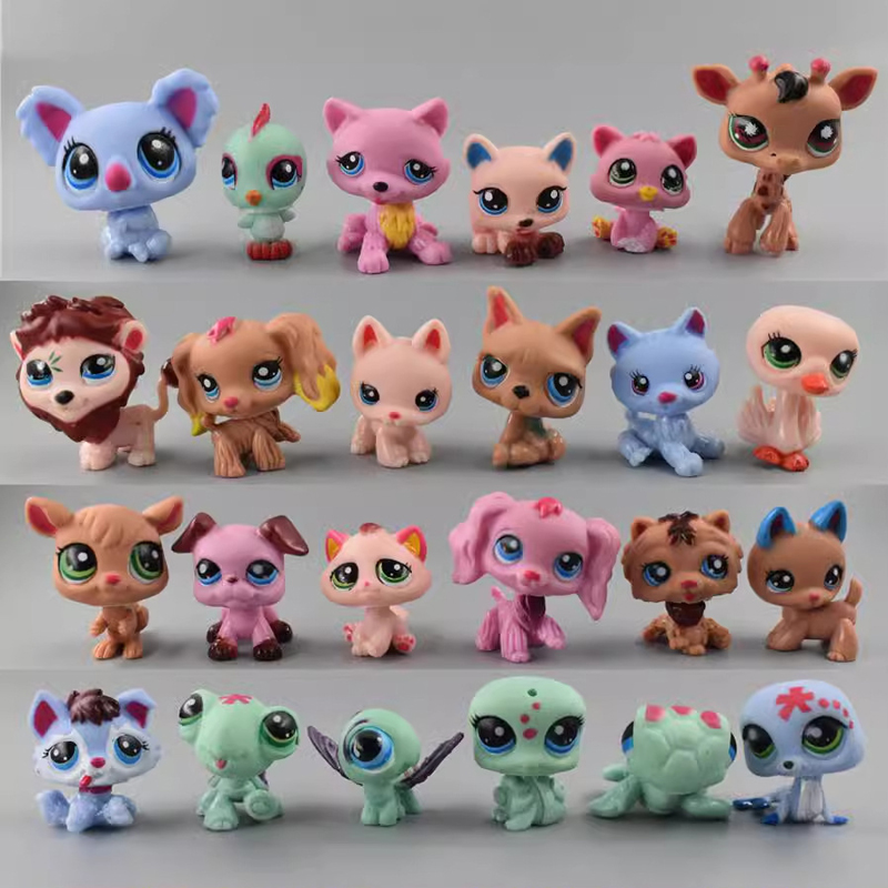 24Pcs/Set 3-5cm LPS Littlest Pet Shop Stand Small Short Hair Cat Old ...