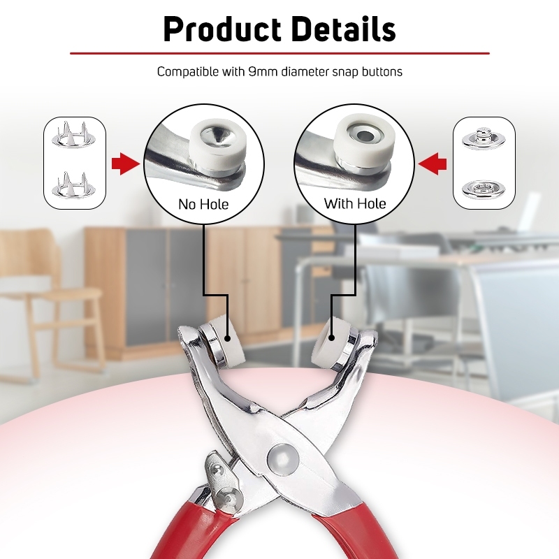 Snap Button Plier Set Metal Automatic Button Snap Kit With Fastener ...