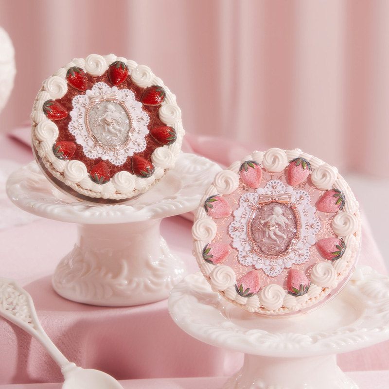 Flower Knows Strawberry Cupid Collection Pressed Powder With Cosmetic ...