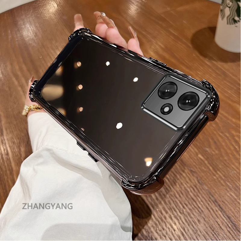 Case For OPPO A3X A3 Four corner electroplated transparent anti drop ...
