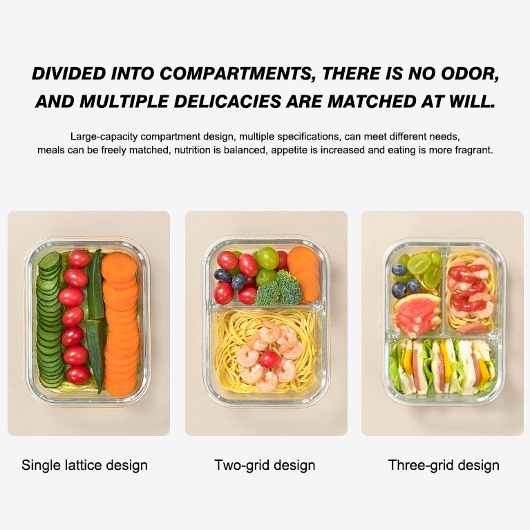 Glass Airtight Locking Lid Food Keeper Airtight Leakproof Crisper ...