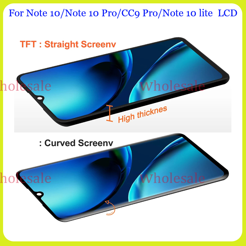 Original AMOLED For Xiaomi Mi Note 10/Note 10 Pro/CC9 Pro/Note 10 lite LCD Display Touch Screen ...