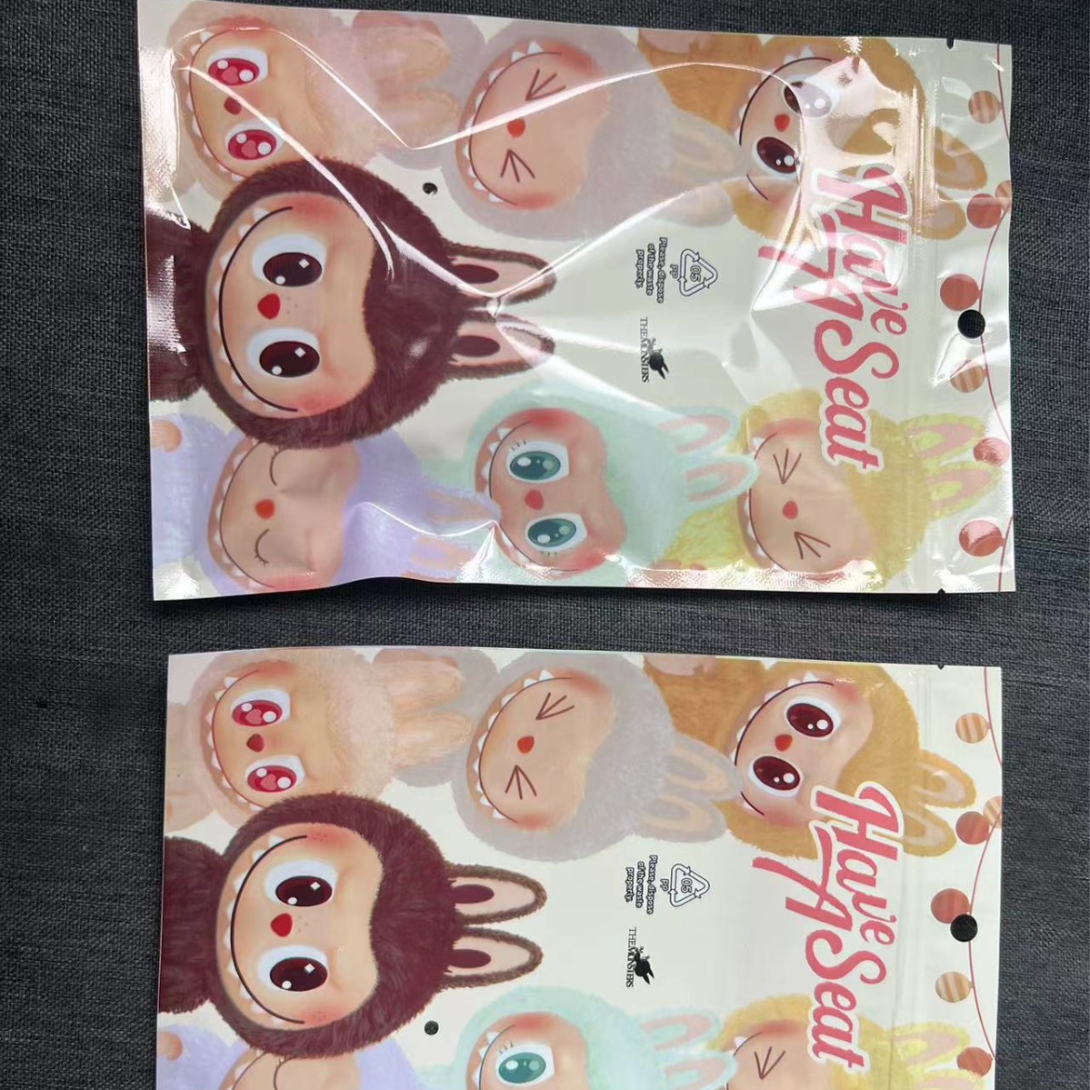 100pcs Cute Popmart Labubu Flat Foil Pouch Heat Sealable Blind Bag ...