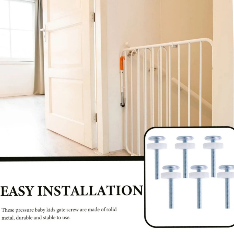 4pcs Baby Child Safety Stairs Gate Screws Bolts Guardrail Fence Screws ...
