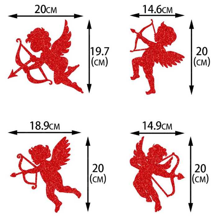 [Ready Stock] 8pcs Cupid Window Decals Valentine's Day Window Decals ...