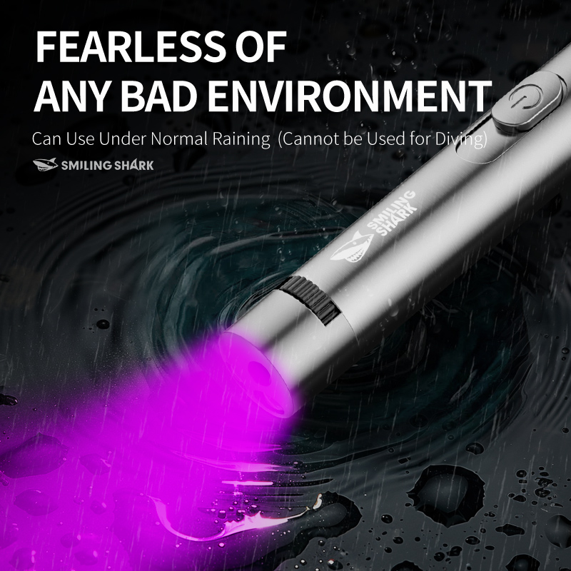 SMILING SHARK LED Pen Light Flashlight 3in1 Laser Pointer 365nm UVLight ...