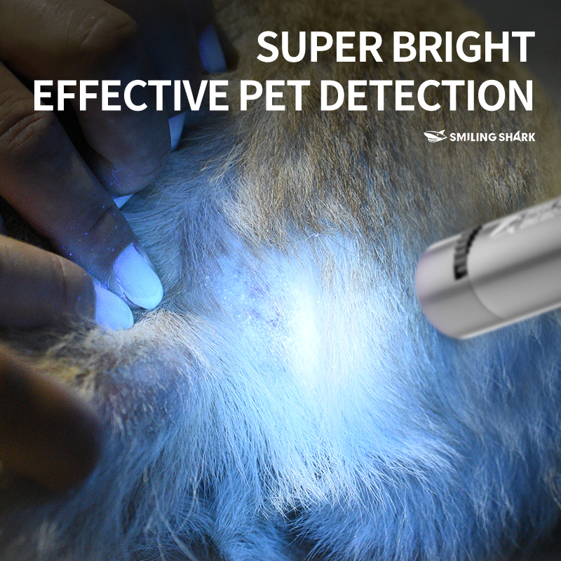 SMILING SHARK LED Pen Light Flashlight 3in1 Laser Pointer 365nm UVLight ...