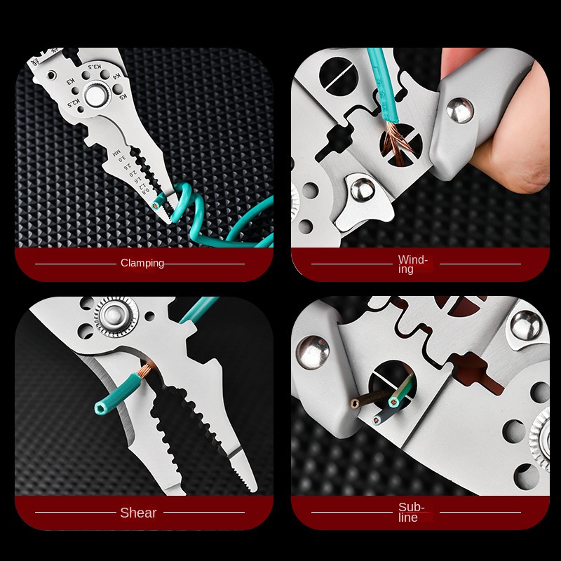 Versatile Wire Stripper Tool 10 Functions Wire Cutter Multi-Tool for ...