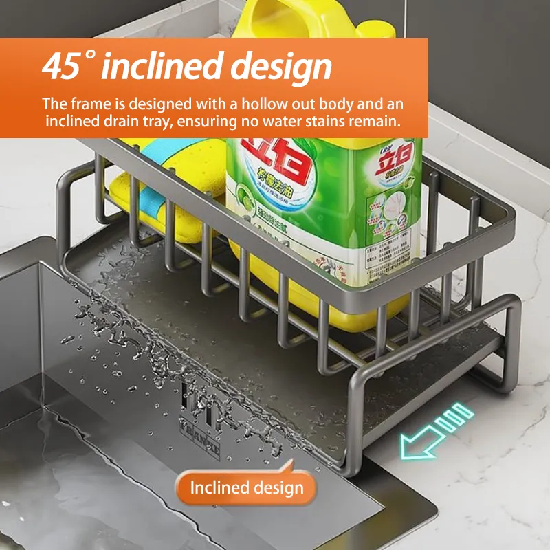 Kitchen Sponge Rack Kitchen Sink Drainer Rack Sponge Holder Dishcloth ...