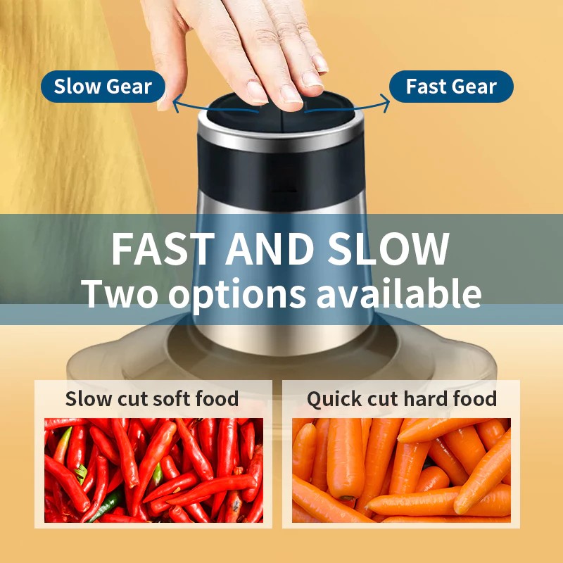 CLICK SHOPE 2L Stainless Steel Meat Grinder Electric Multifunction Food ...