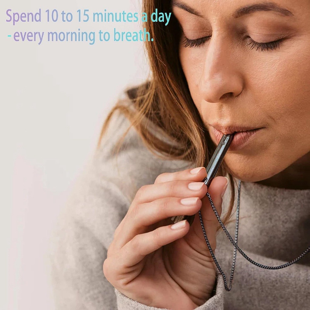 Anxiety Relief Necklace- Portable Metal Breathing Exercise Tool for ...