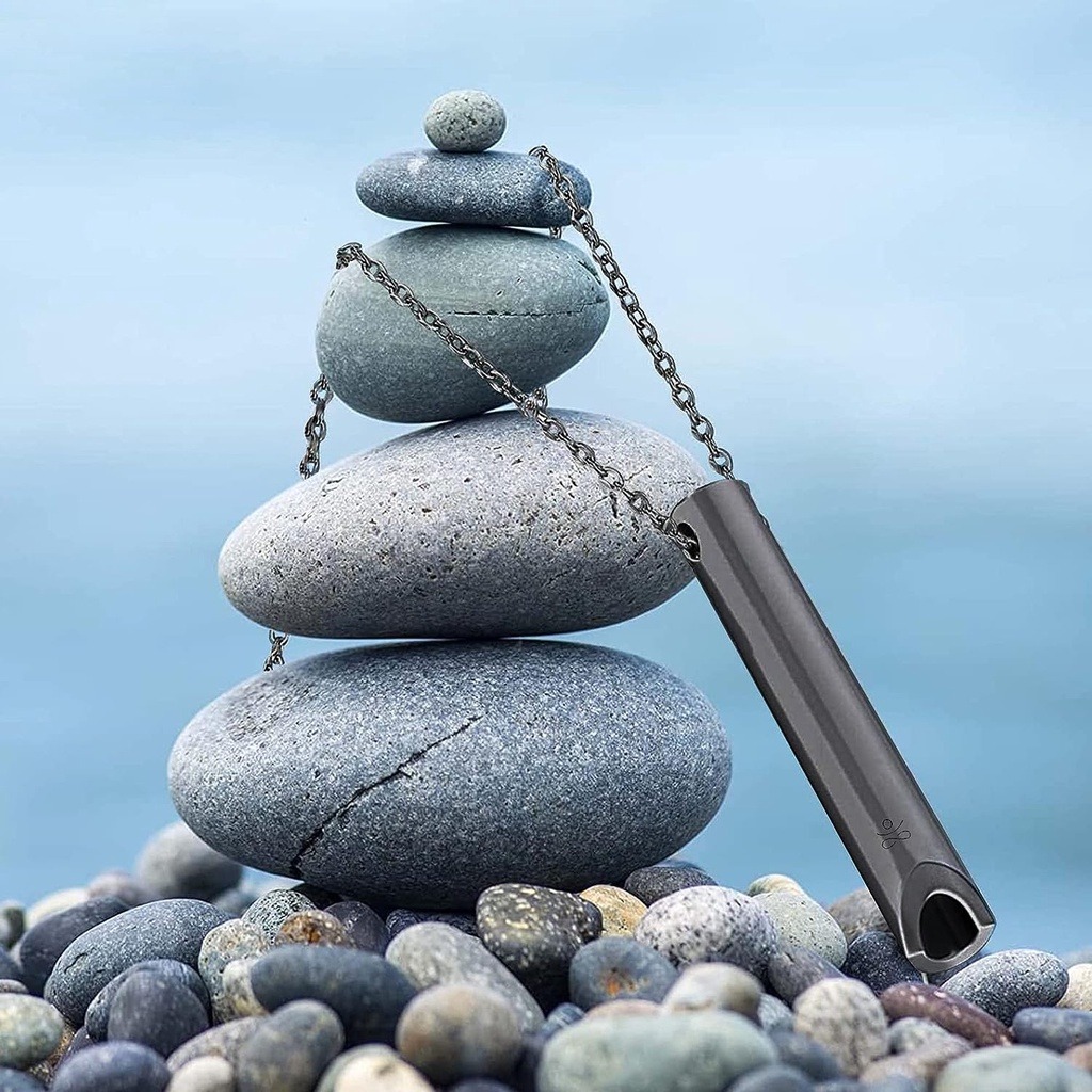 Anxiety Relief Necklace- Portable Metal Breathing Exercise Tool for ...