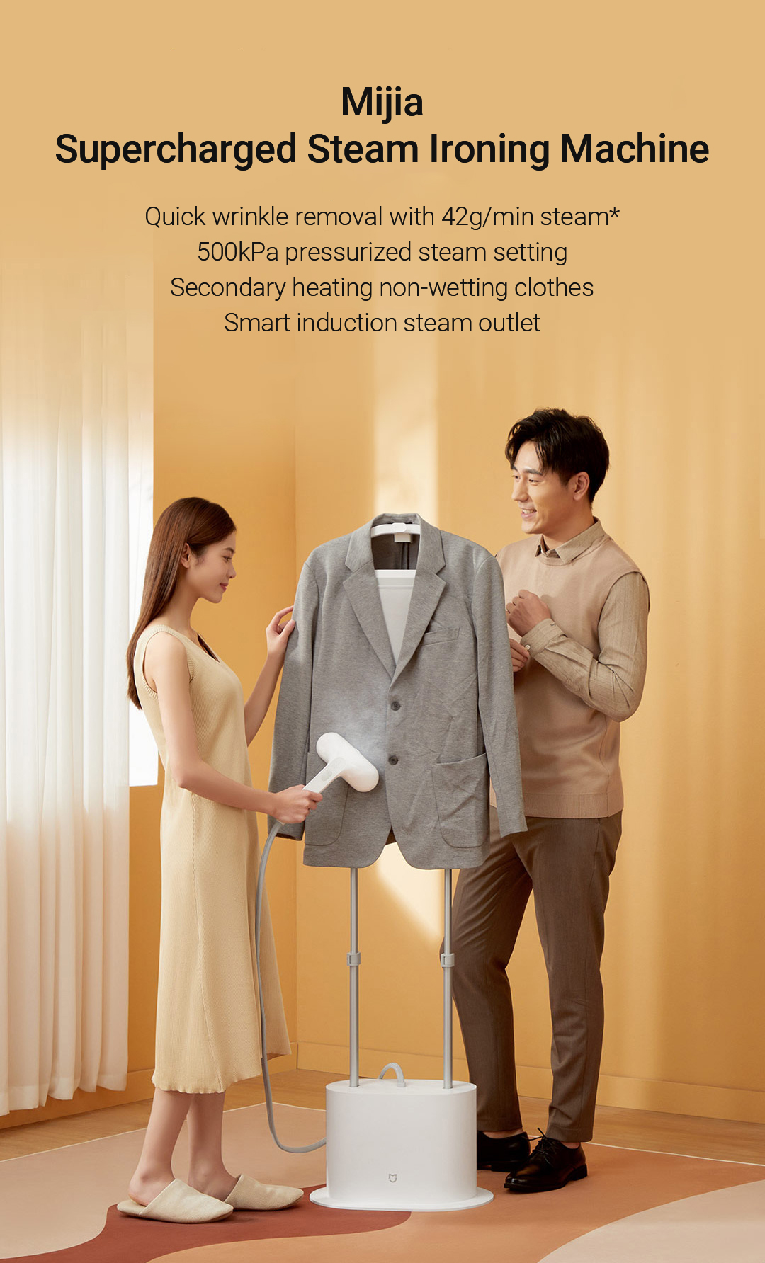 Mijia Pressurized Steam Hanging Ironing Machine 42g/min Continuous ...