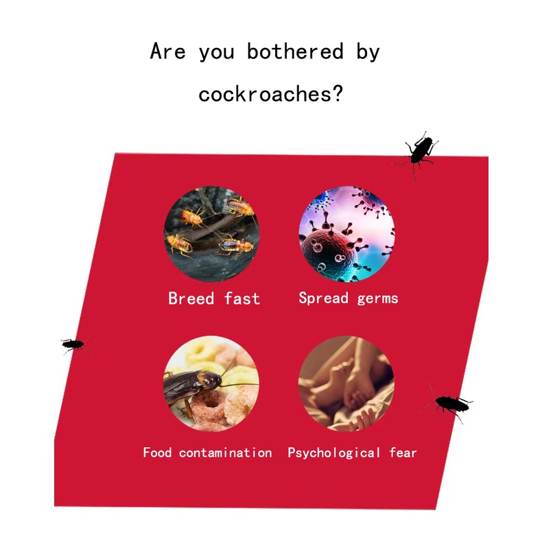 12Pcs/Box Cockroach Bait No-toxicity Cockroach Killer Cockroach Traps ...