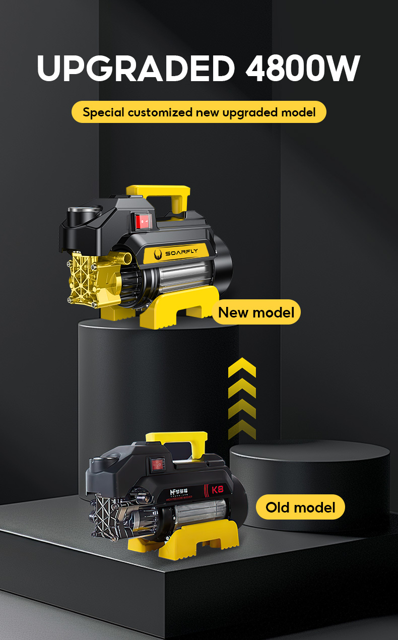 SOARFLY 4800W Water Jet Car High Pressure Cleaner Portable Water Jet Wash Machine 220V Water ...