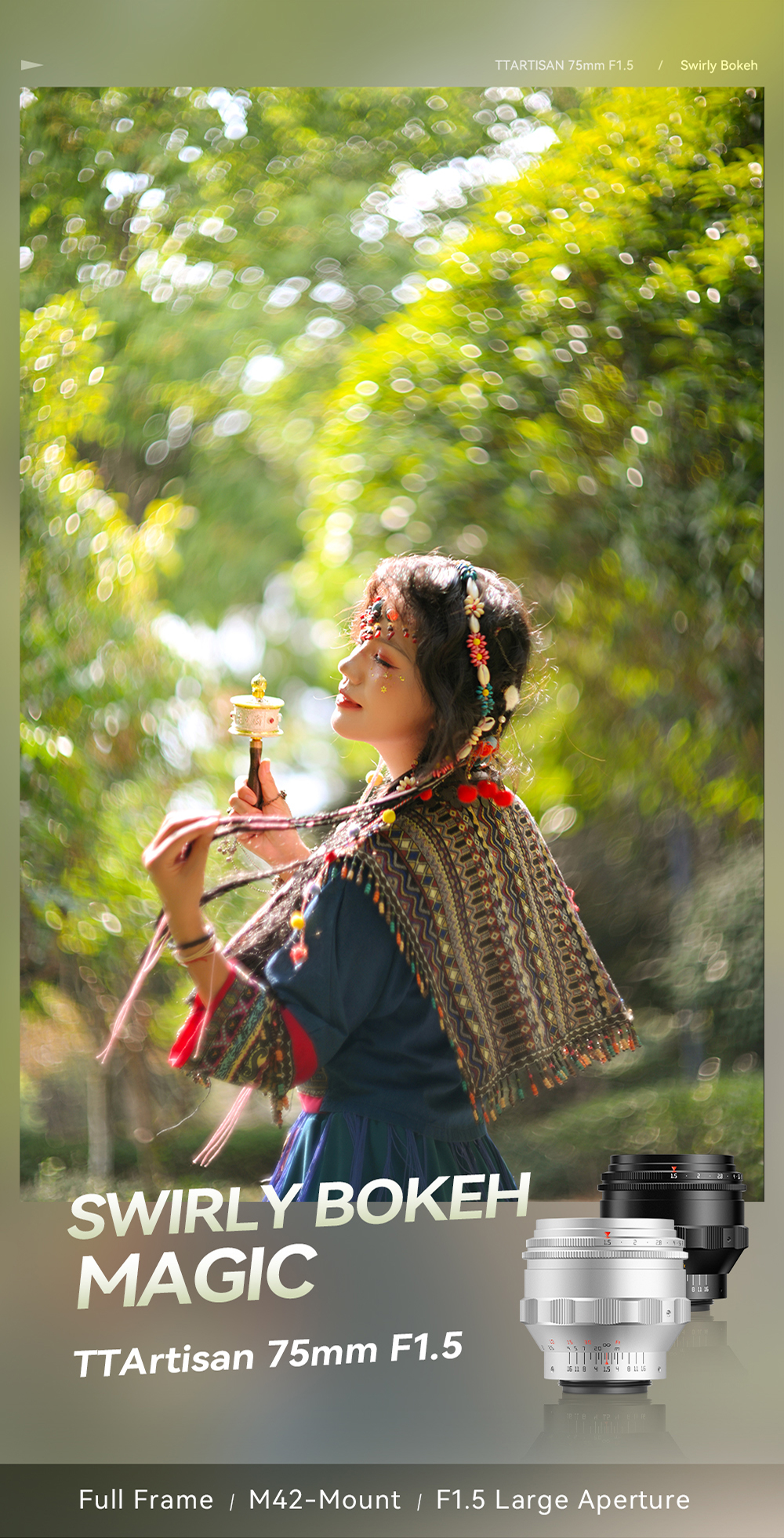 TTArtisan 75mm F1.5 Swirly Bokeh Full Frame Manual Focus Lens M42 mount | Shopee Philippines