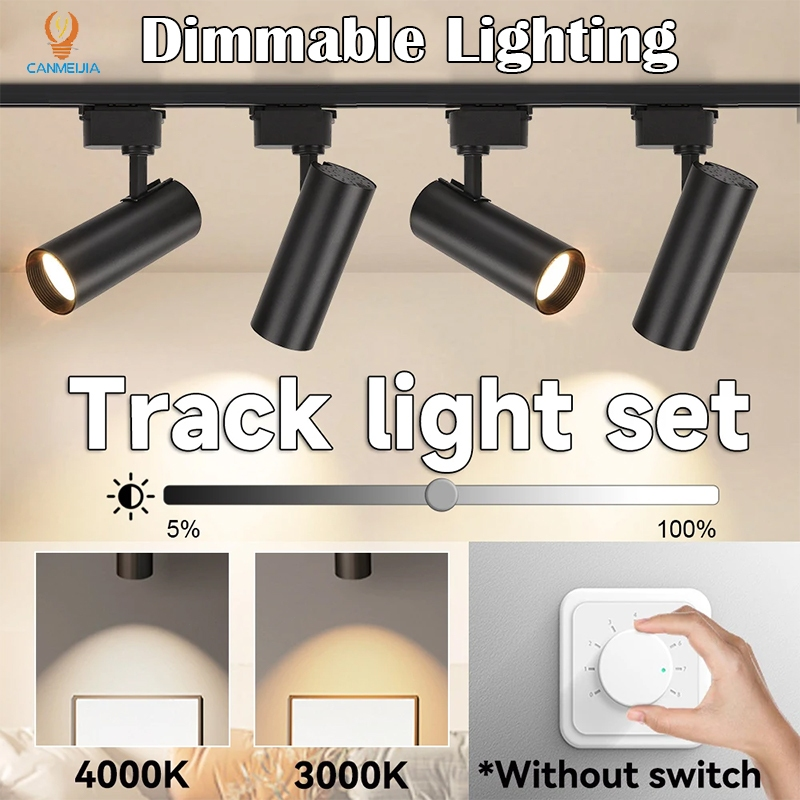 Dimmable LED Track Light 3 Colors with Remote Spot Light Ceiling Light ...