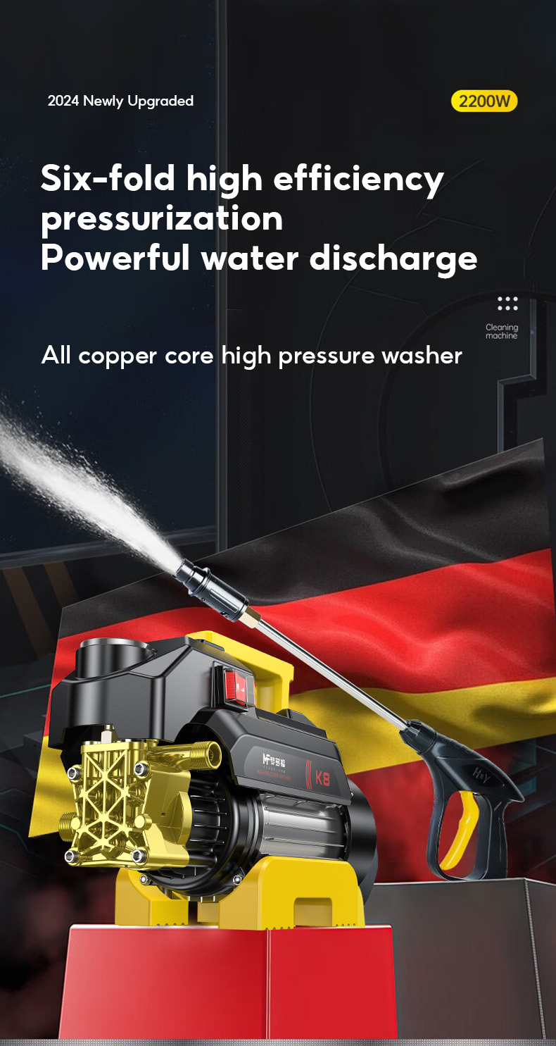 SOARFLY 4800W Water Jet Car High Pressure Cleaner Portable Water Jet Wash Machine 220V Water ...