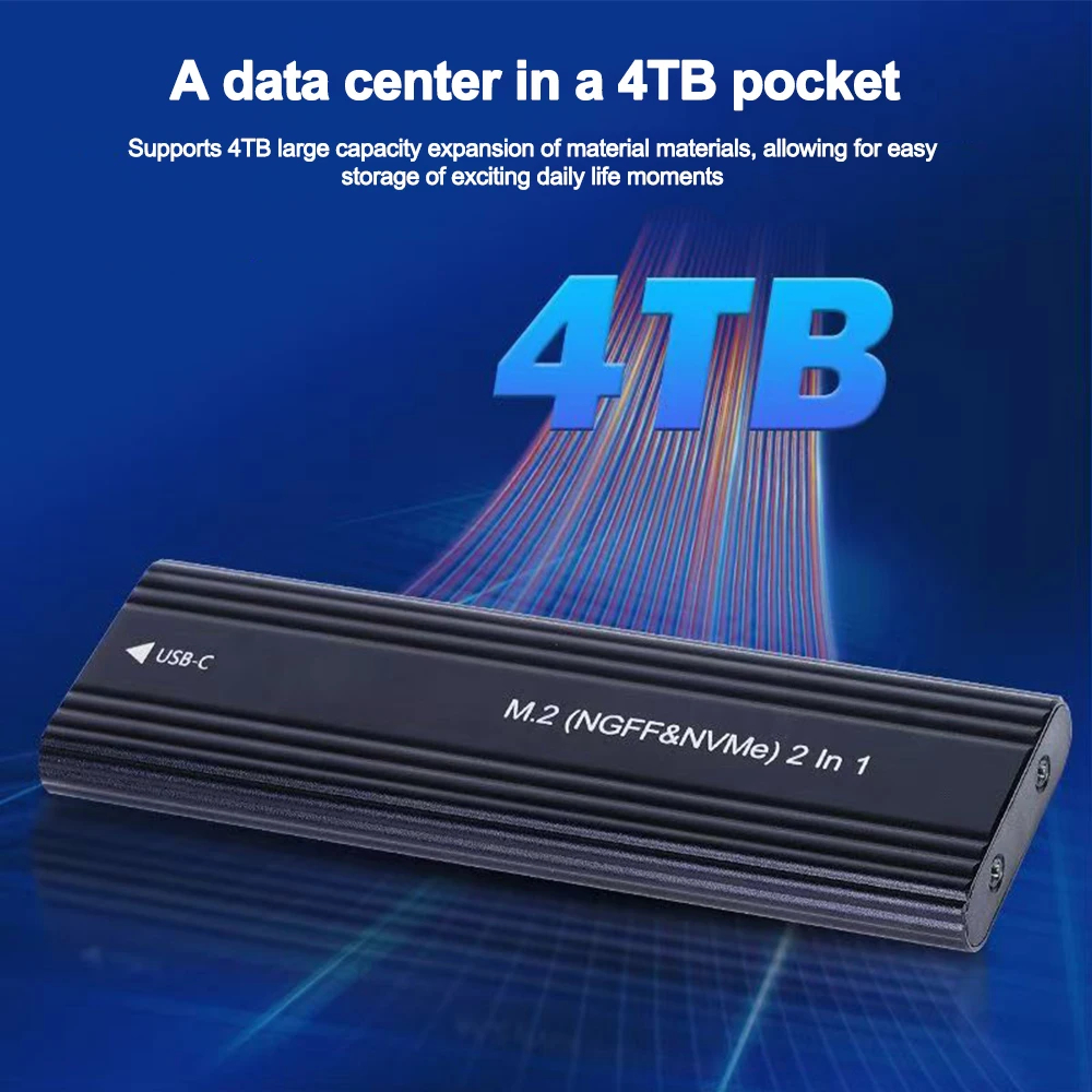 NVME NGFF SATA M.2 Solid State Drive External Enclosure 2230/2242/2260 ...