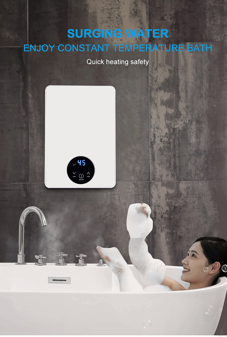 KEVE White Instant Water Heater for Shower Hot Water Heater Electric ...