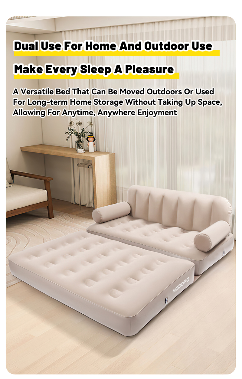 MODOFO Folding Inflatable Sofa Bed Outdoor Camping Double Or Single ...