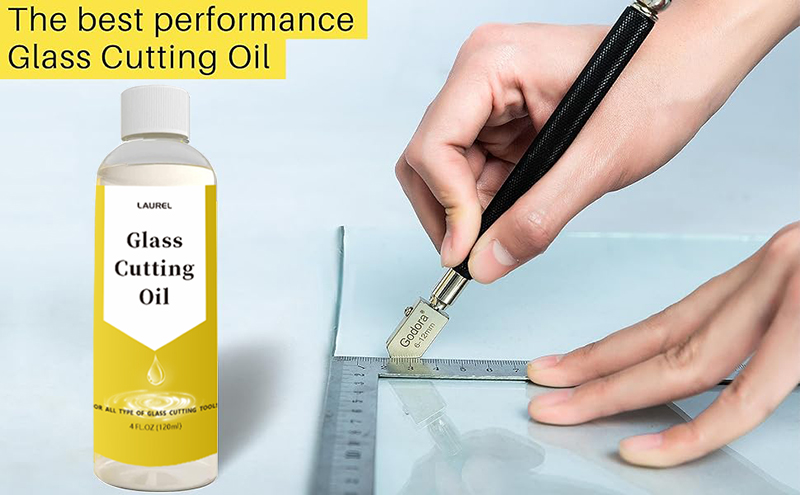 118ML Glass Cutting Oil with Precision Application Top, 4 Ounces Glass ...