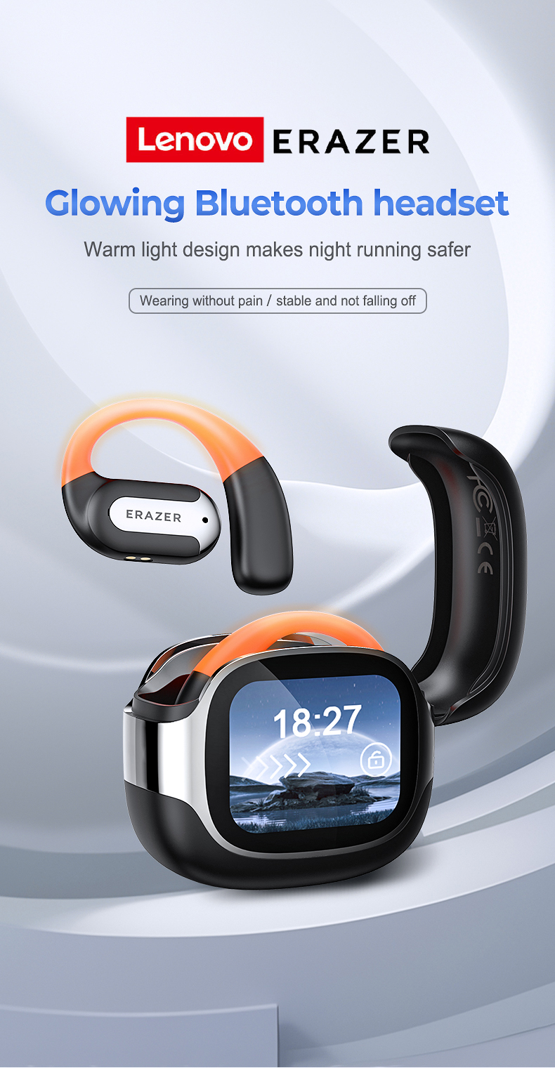 Lenovo ERAZER XF32 Al Smart Real-Time Translation Wireless Earphones Bluetooth 5.4 With LED ...