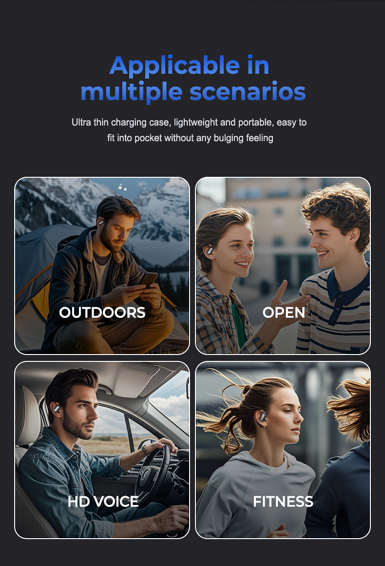 Lenovo ERAZER XF32 Al Smart Real-Time Translation Wireless Earphones Bluetooth 5.4 With LED ...