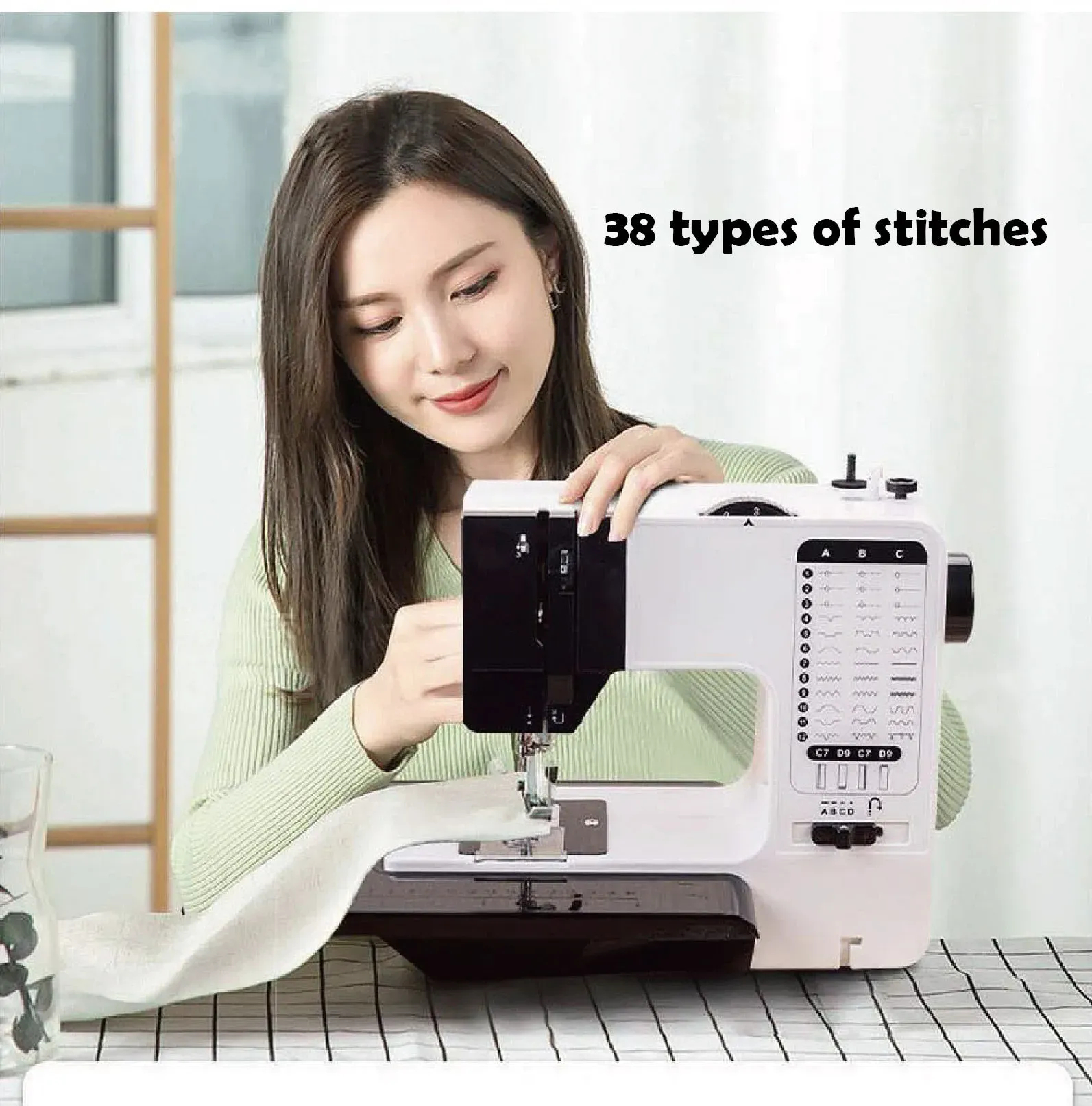 Mini Sewing Machine with Extension Table and Sewing Supplies Set Small ...