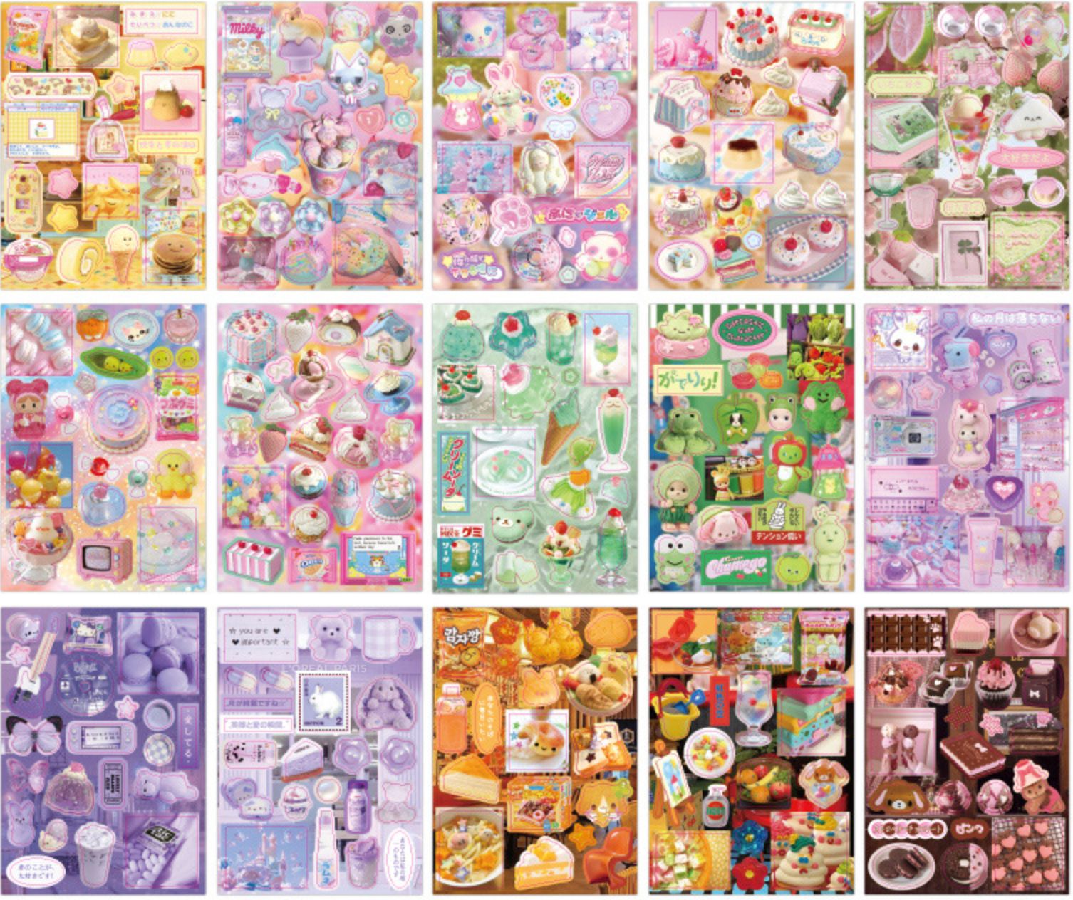 OHAYA | Ancient Bear Sticker Book Food Goldfish Sparkling Sticker Book ...