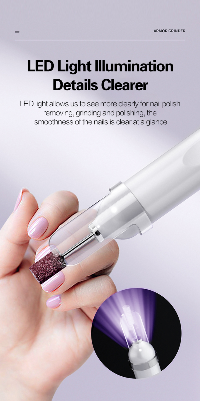 CkeyiN Mini Electric Manicure Machine Polisher Small Tool Nail Remover ...