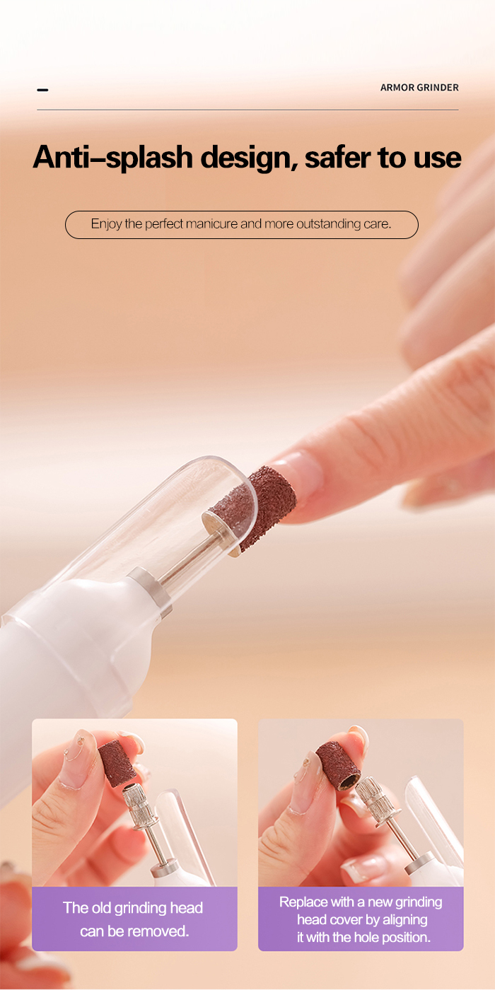 CkeyiN Mini Electric Manicure Machine Polisher Small Tool Nail Remover ...