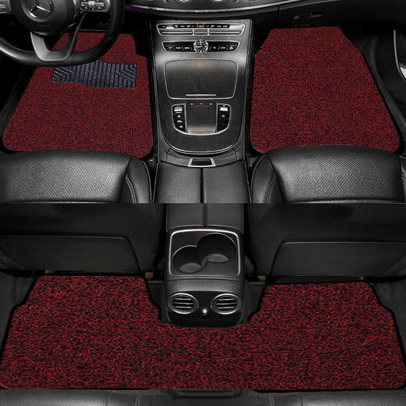 SOARFLY 5pcs/set Universal Car Mat Coil Spaghetti Matting Mat Car Floor ...