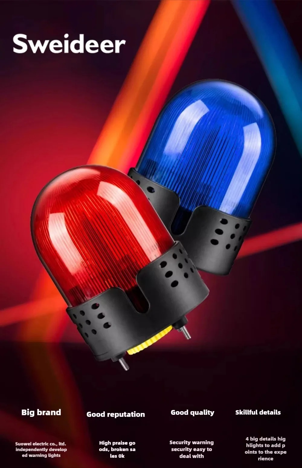 220V/ 12V/24V LED Audible and Visual Alarm LTE-1101J, Warning Light ...