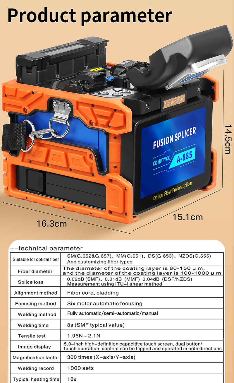 COMPTYCO A-88S Automatic Fiber fusion splicer machine 10 languages with ...