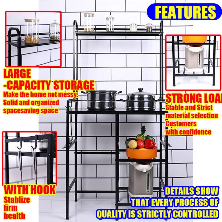 Kitchen Gas Stove Stand Rack Kitchen Heavy Duty Organizer Stainless ...