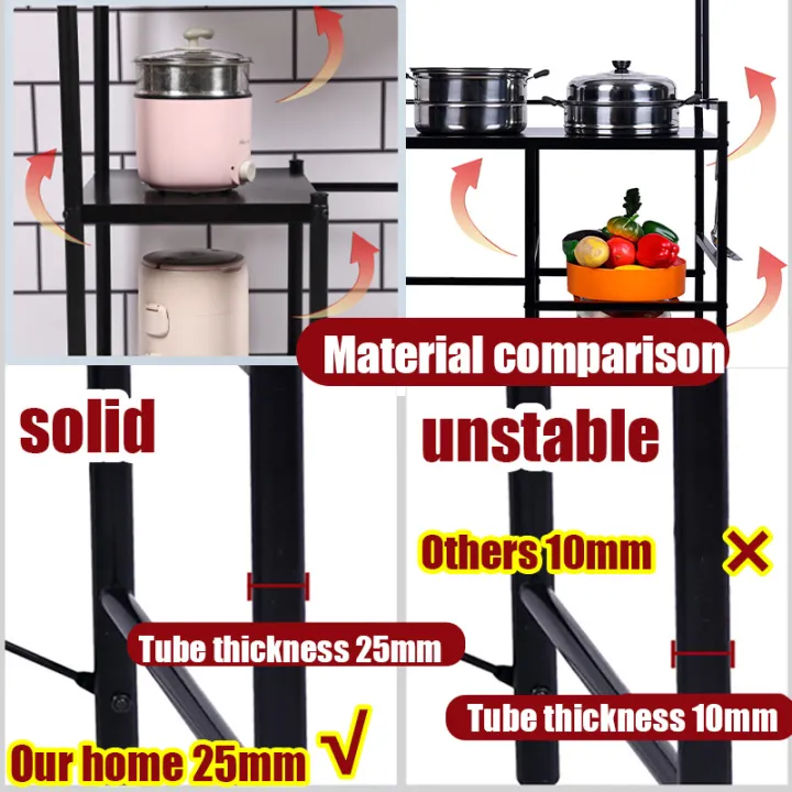 Kitchen Gas Stove Stand Rack Kitchen Heavy Duty Organizer Stainless ...