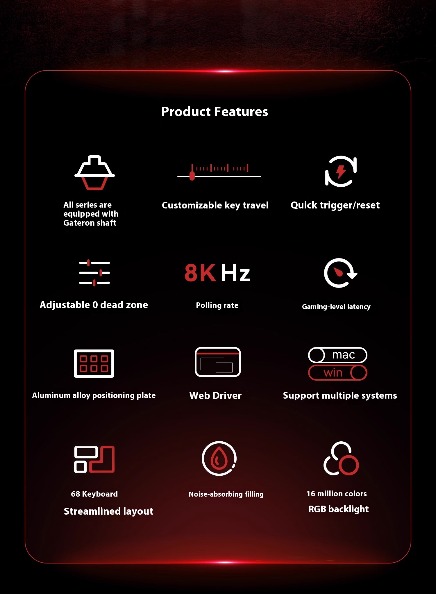 MADCATZ FIRE68 Ultra Aluminum Wired Magnetic Keyboard 65% Hot swappable ...