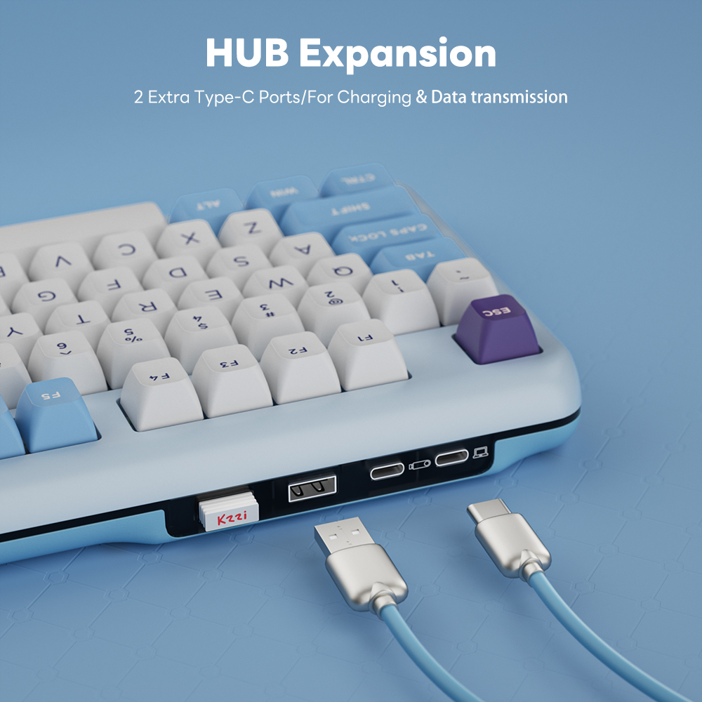 KZZI Z98 94 Keys Wireless Mechanical Keyboard with Smart Display & Knob ...