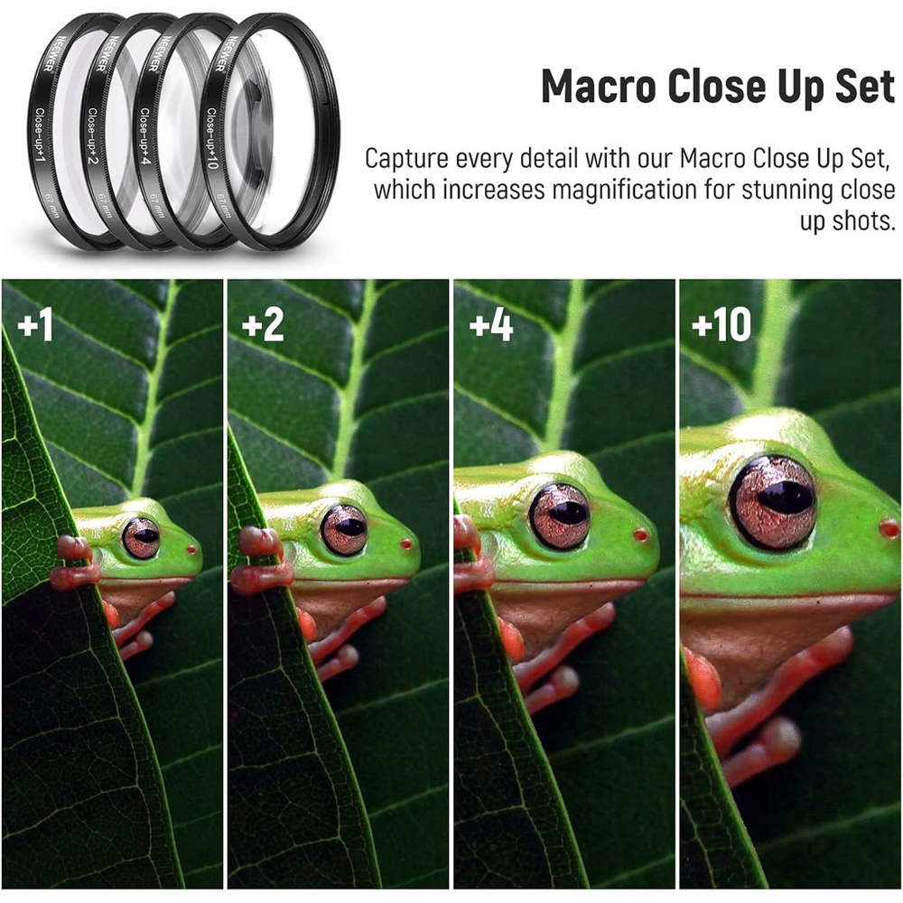 NEEWER 67MM Complete Lens Filter Accessory Kit for Lenses with 67MM ...
