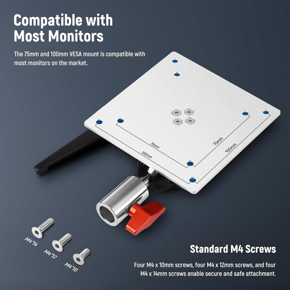 NEEWER Monitor Mount Adapter with VESA Mount, Max Load 14lb/6.3kg ...