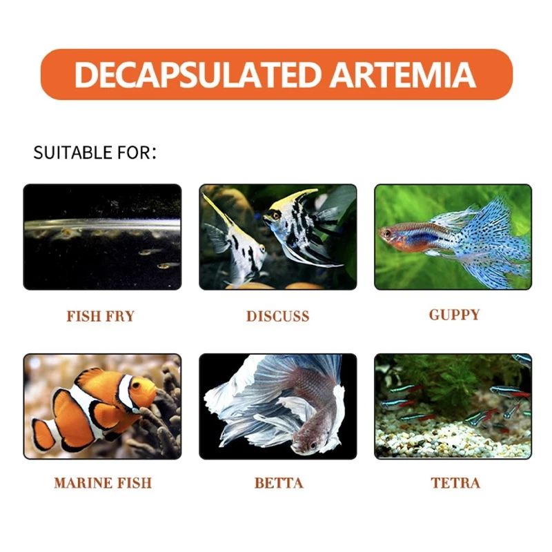 100g/50g Decapsulated baby brine shrimp BBS (No Need to Hatch) fish ...